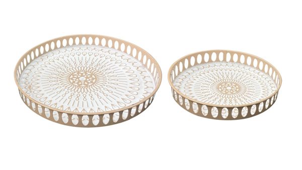 989402 מגשים עגולים סט 2 יחידות - גוונים - חנות מוצרי בית לעיצוב הבית